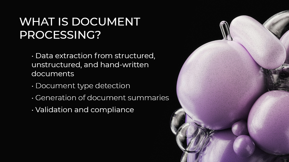 Machine Learning And Text Analysis For Document Processing