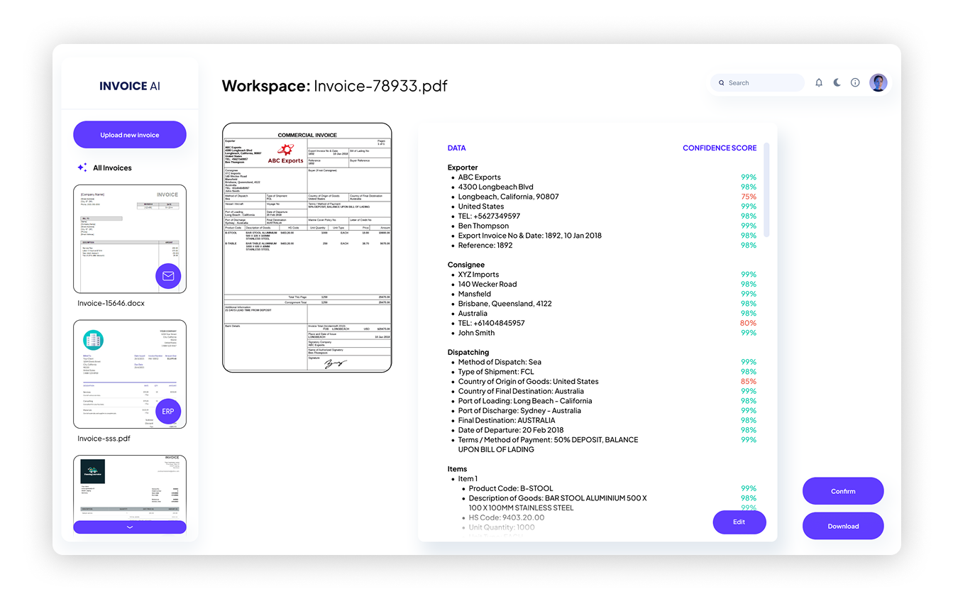 Intelligent Invoice Extraction and Validation Platform | Businessware ...